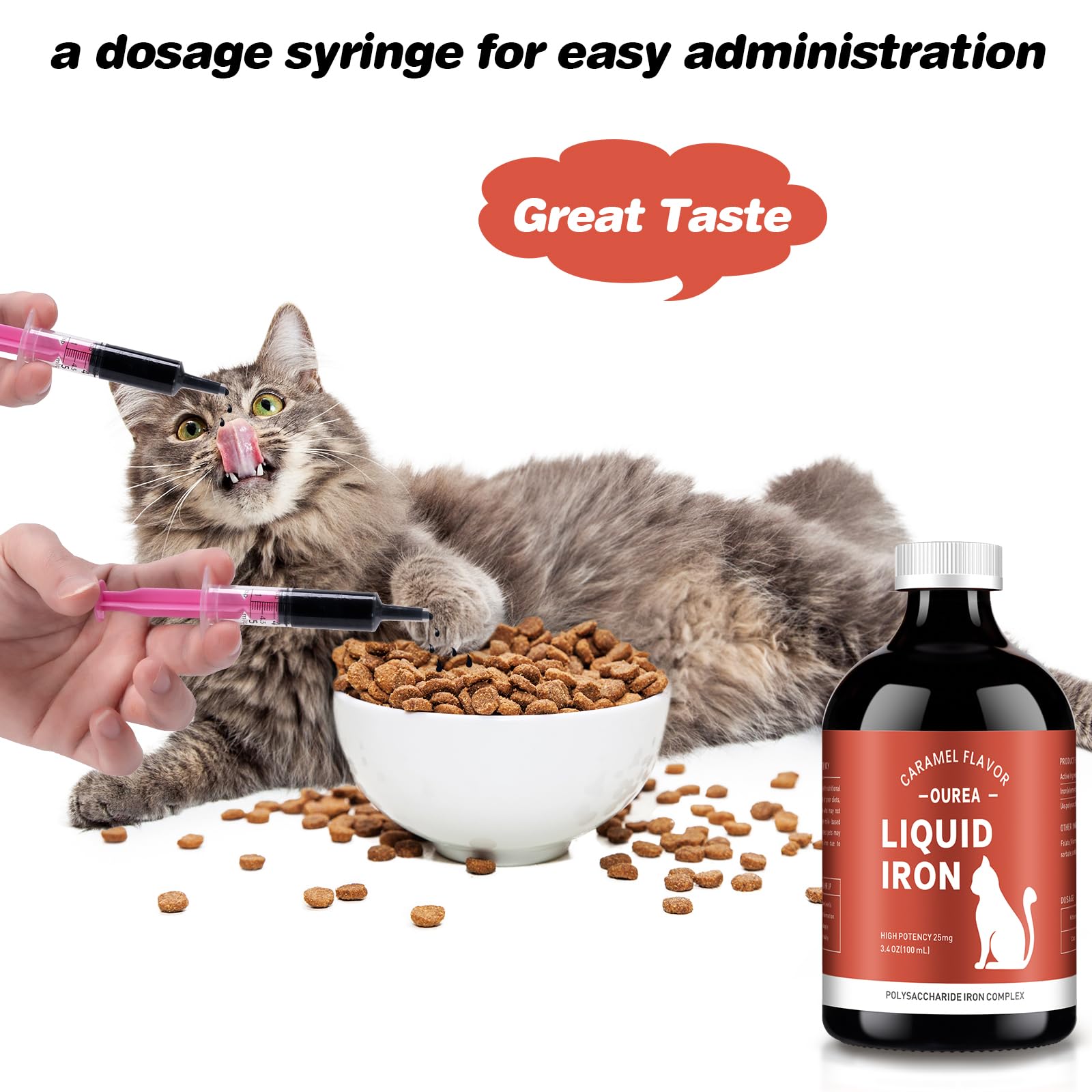 Iron Supplements for Cats-Liquid Iron Supplement for Anemia Cat-Polysaccharide Iron Complex Supports for Anemia in Cats Blood Health and Addresses Nutritional Deficiencies-Cat Care Essentials