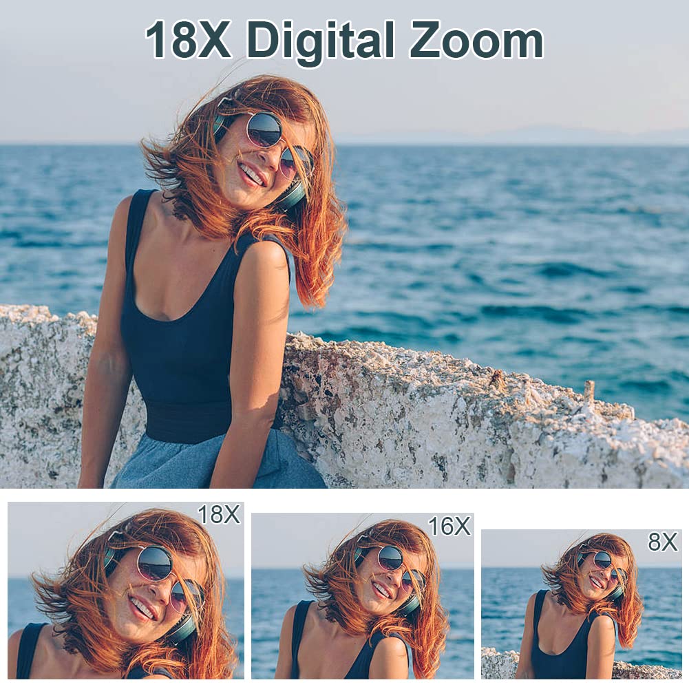 KOMERY Newest Digital Camera 4K 48MP Autofocus Digital Camera for Photography Digital Video Camera with 18X Digital Zoom Small Digital Camera with 32GB Card