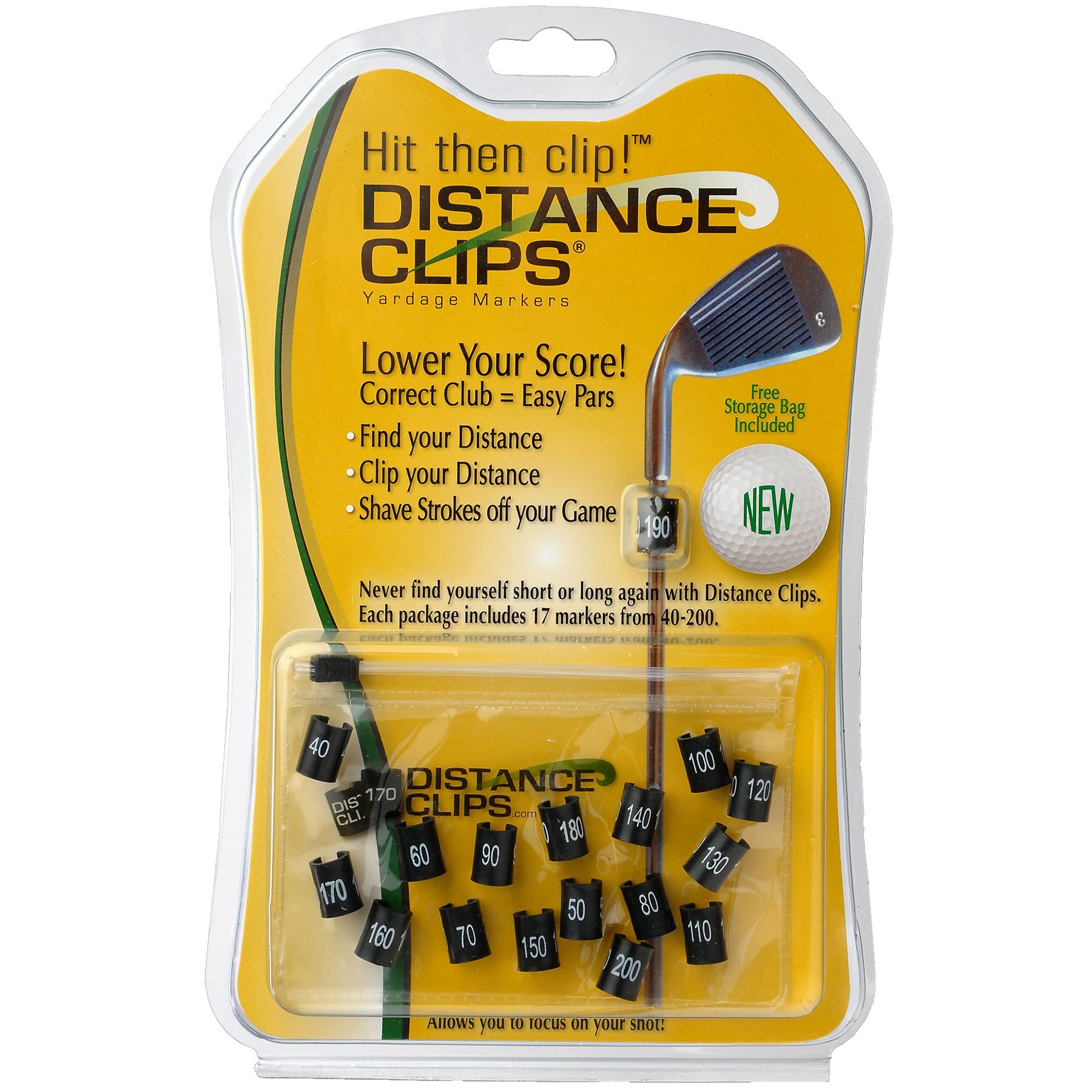 Distance Clips Golf Yardage Markers Rangefinder Solution for Clubs