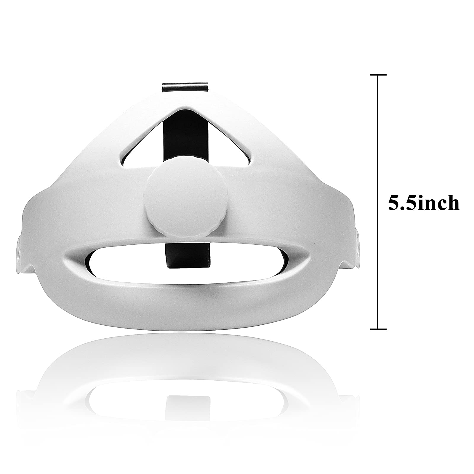 Eiles Adjustable Elite Strap for Oculus Quest 2 Head Strap Pad Comfortable Reduce Head Pressure Balance Weight Oculus Quest 2 Accessories [No Touching Ears] (K6 White)