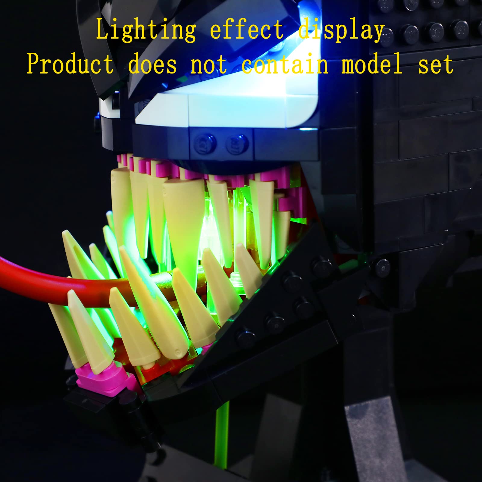 GEAMENT LED Light Kit Compatible with Lego Venom - Lighting Set for Spider Man 76187 Building Model (Model Set Not Included)