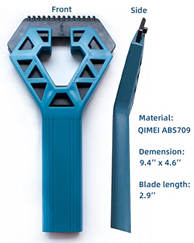 RELSBOA Multi-Purpose Ice Scraper and Snow Wiper Lightweight 29.5 Inches Extendable Car Snow Tool Kit 0.73Lbs Scratch Free (Blue)