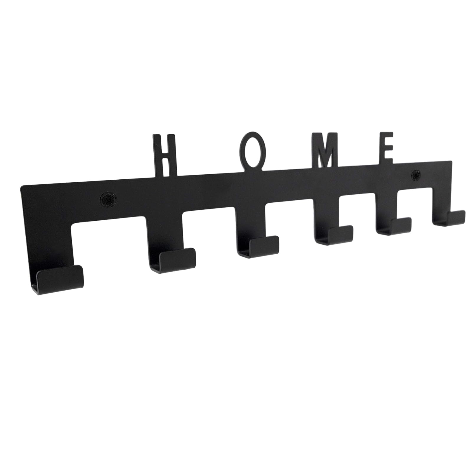 Iswabard Wall Mounted Coat Rack, Black Heavy Duty Metal Coat Hook Hanger, Storage Coat Hanger Wall Mount with 6 Hooks for Entryway to Hang Coats, Jackets, Purses, and Hats(1pc)
