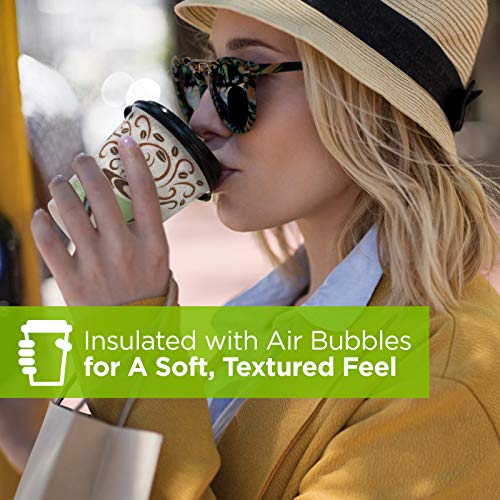 Dixie PerfecTouch 12oz Insulated Paper Hot Cup by GP PRO (Georgia-Pacific), Fits Large Lids, Coffee Haze, 5342CD, 1000 Count (50 Cups Per Pack, 20 Packs Per Case)