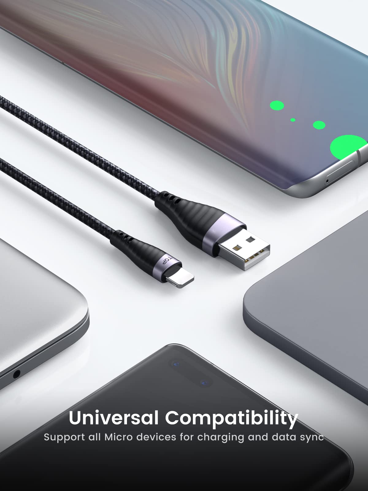 iPhone Charger [Apple MFi Certified] 3Pack 6FT Lightning Cable Nylon Braided USB Fast Charging Cable for iPhone 3 12 11 Pro Max Xr X 8 7 6 Plus iPad and More