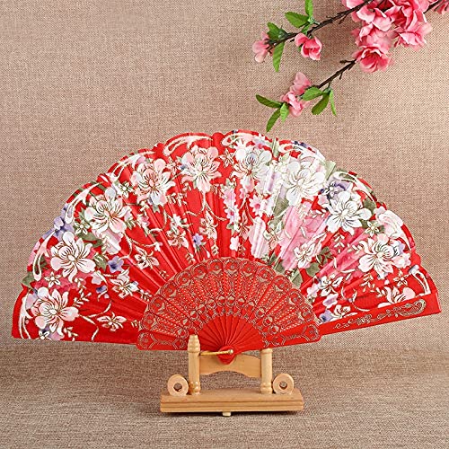 Folding Fan Vintage Pattern Chinese Style Hand Held Fans Silk Plastic Folding Fans Summer Wedding Party Fan Elegant Pattern Pocket Gift (8) (3)