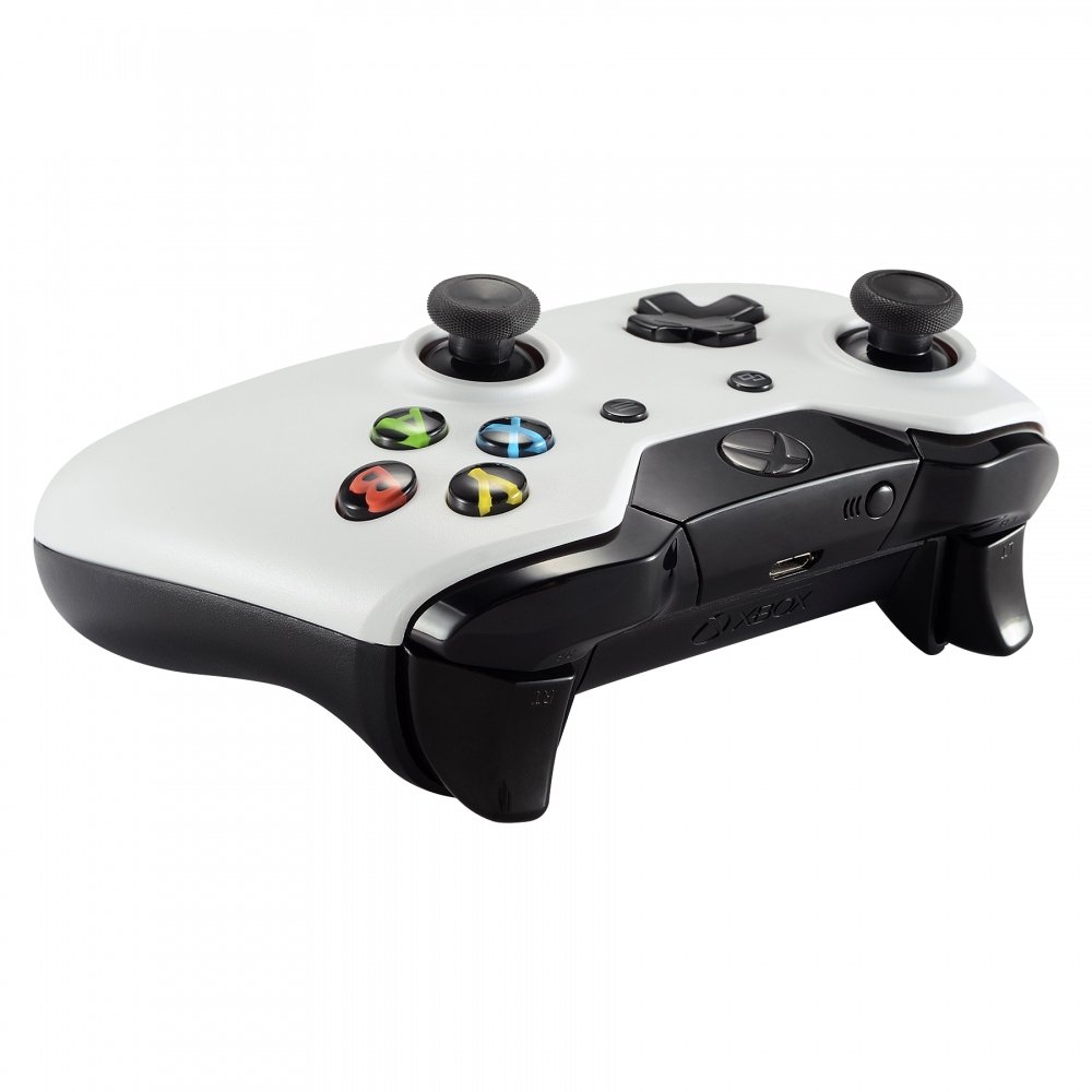 eXtremeRate Matte Solid White Front Top Up Shell Case Faceplate for Xbox One Controller