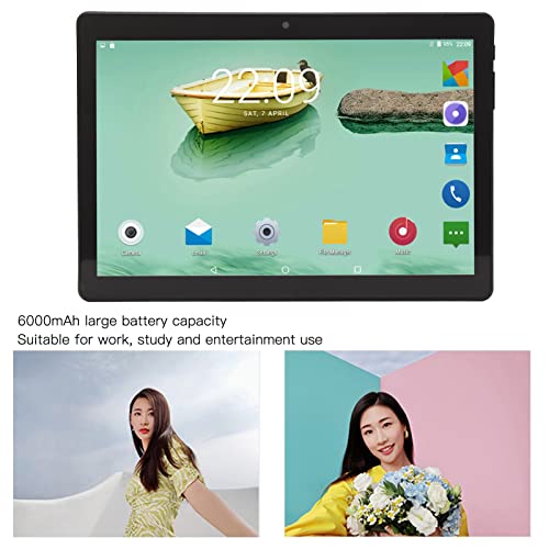 HD Tablet, 1GB RAM 2MP Rear Camera 6000mAh Tablet PC 10.1in. Aluminum Alloy LCD for Learning (US Plug)