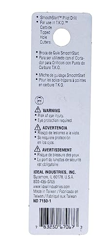 IDEAL INDUSTRIES INC. 36-312 Pilot Drill, 1/4 in, 3/4 Drilling Depth