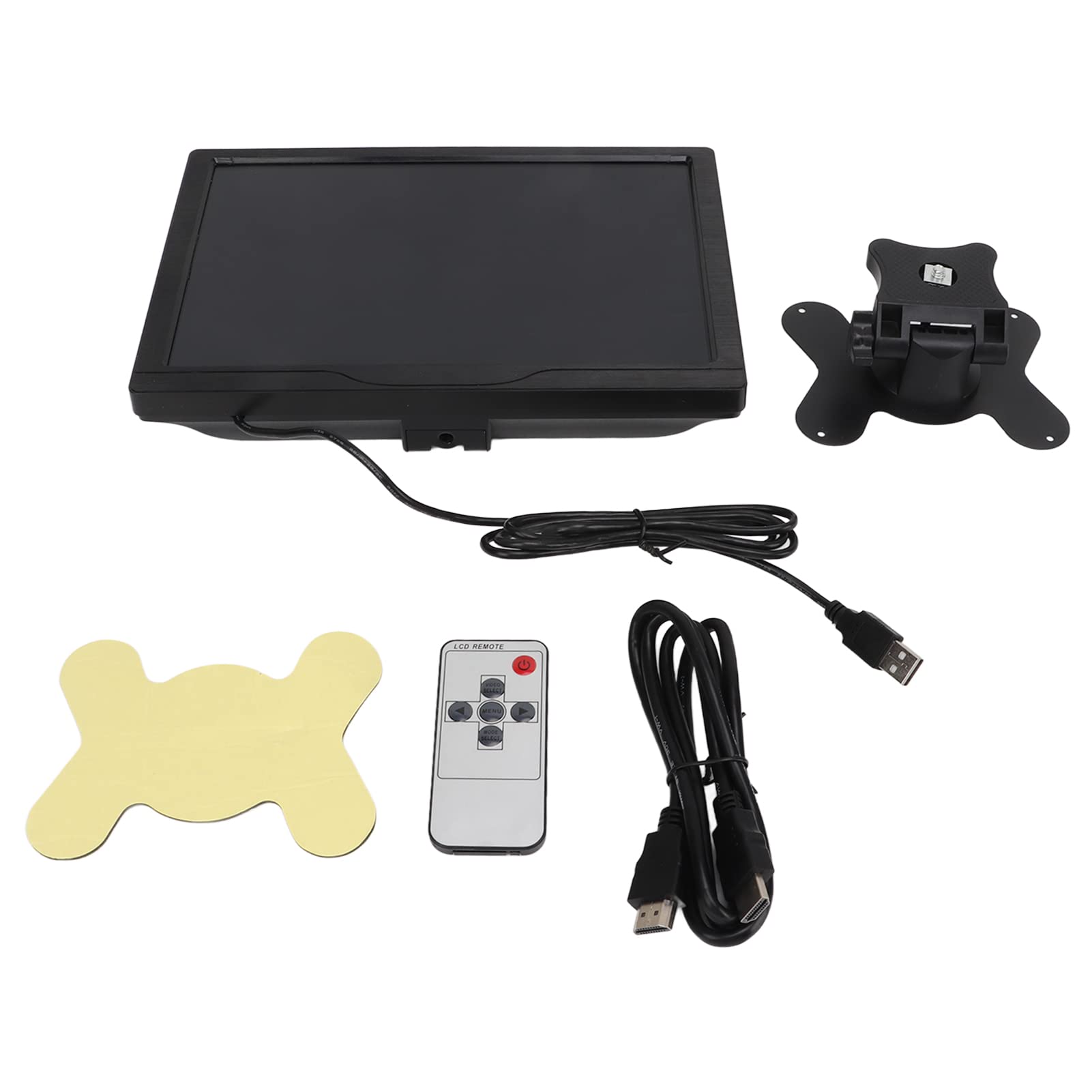 HD Display, Menu Function USB Touch Screen Display 10.1 Inch Monitor Adjustable Bracket for Office (US Plug)