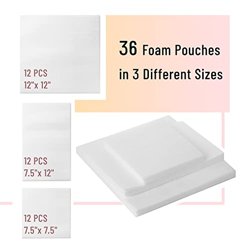 Mr. Pen- Foam Pouches, 36 pcs, Assorted Size, Plate Packing Sleeves, Foam Packing Pouches, Foam Pouches for Packing Dishes, Packing Supplies for Moving Dishes and Glasses, Foam Moving Pouches