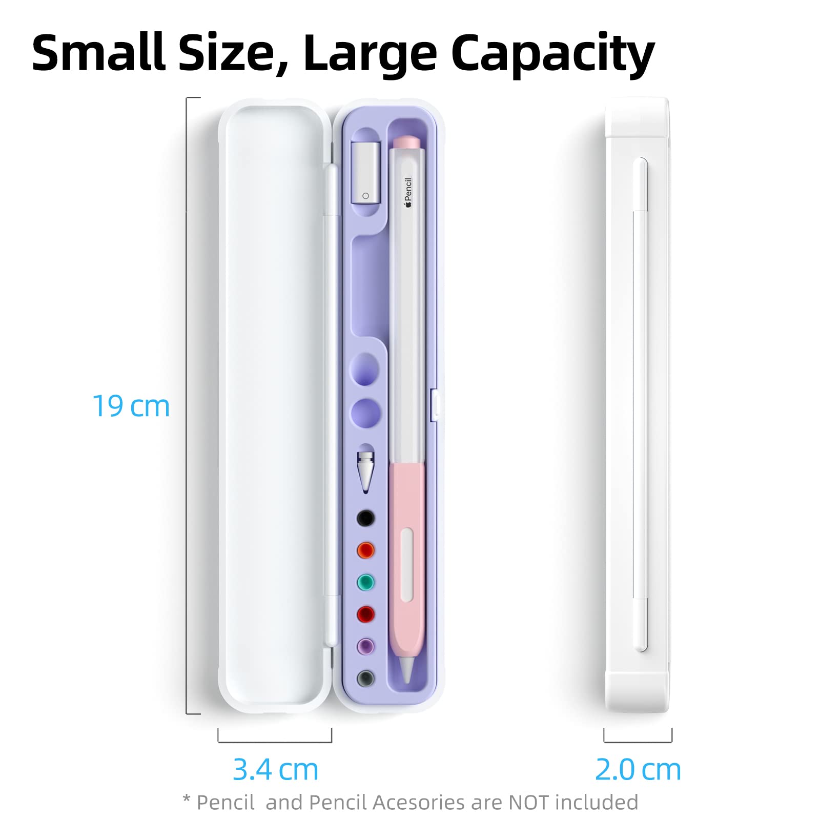 Joosko Magnetic Carrying Case Compatible with Apple Pencil 2nd Generation and 1st Gen Pencil and Samsung Galaxy S-Pen Series, Pencil case Consists of Hard PC Shell and Soft Silicone Inner