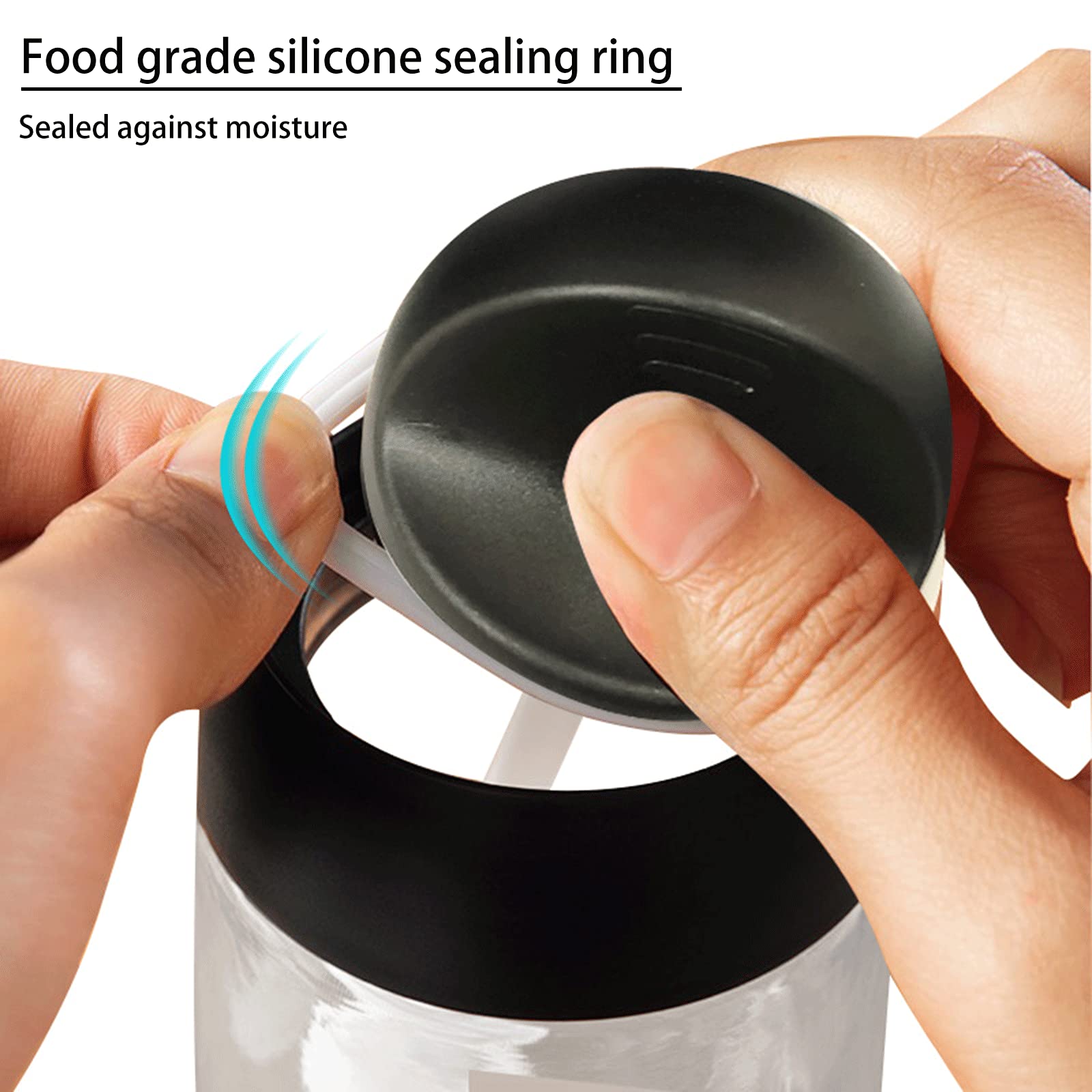 Honey bottle,Glass honey jar,with Spoon Lid ,8.5oz (black)