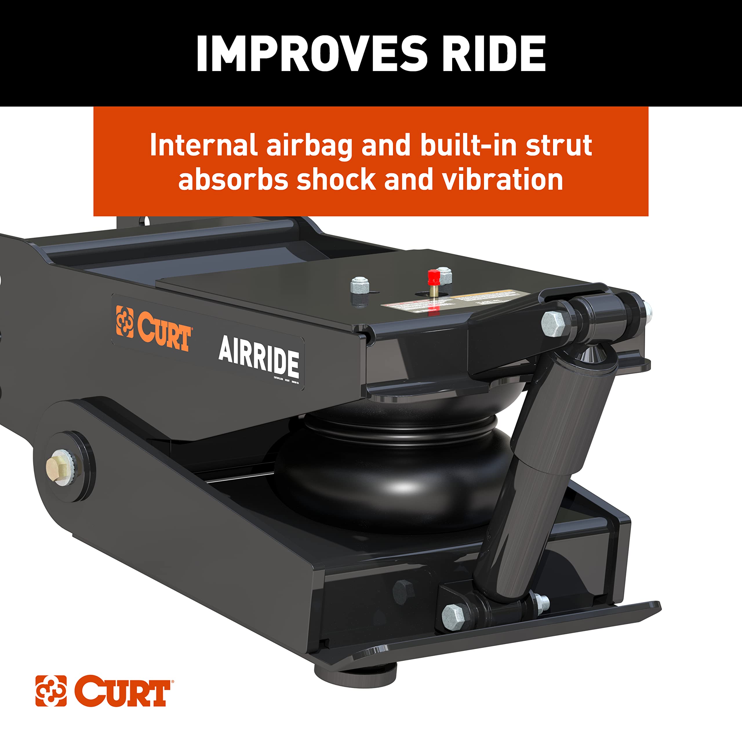 CURT Lippert Components 155943 M19 Air Ride Pin Box, 21K (Replaces LCI 1116 Pin Box), Black, Medium Jaw (21,000 lbs. Capacity)