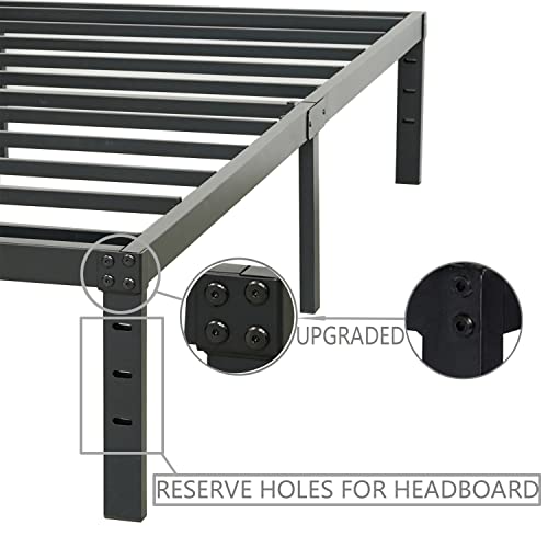 Oliway Full Bed Frame, 18 Inch Tall Metal Platform Bed Frame, Heavy Duty 3500lbs Steel Slat Support, Easy Assembly, Noise Free, No Box Spring Needed, Mattress Foundation, Underbed Storage Space