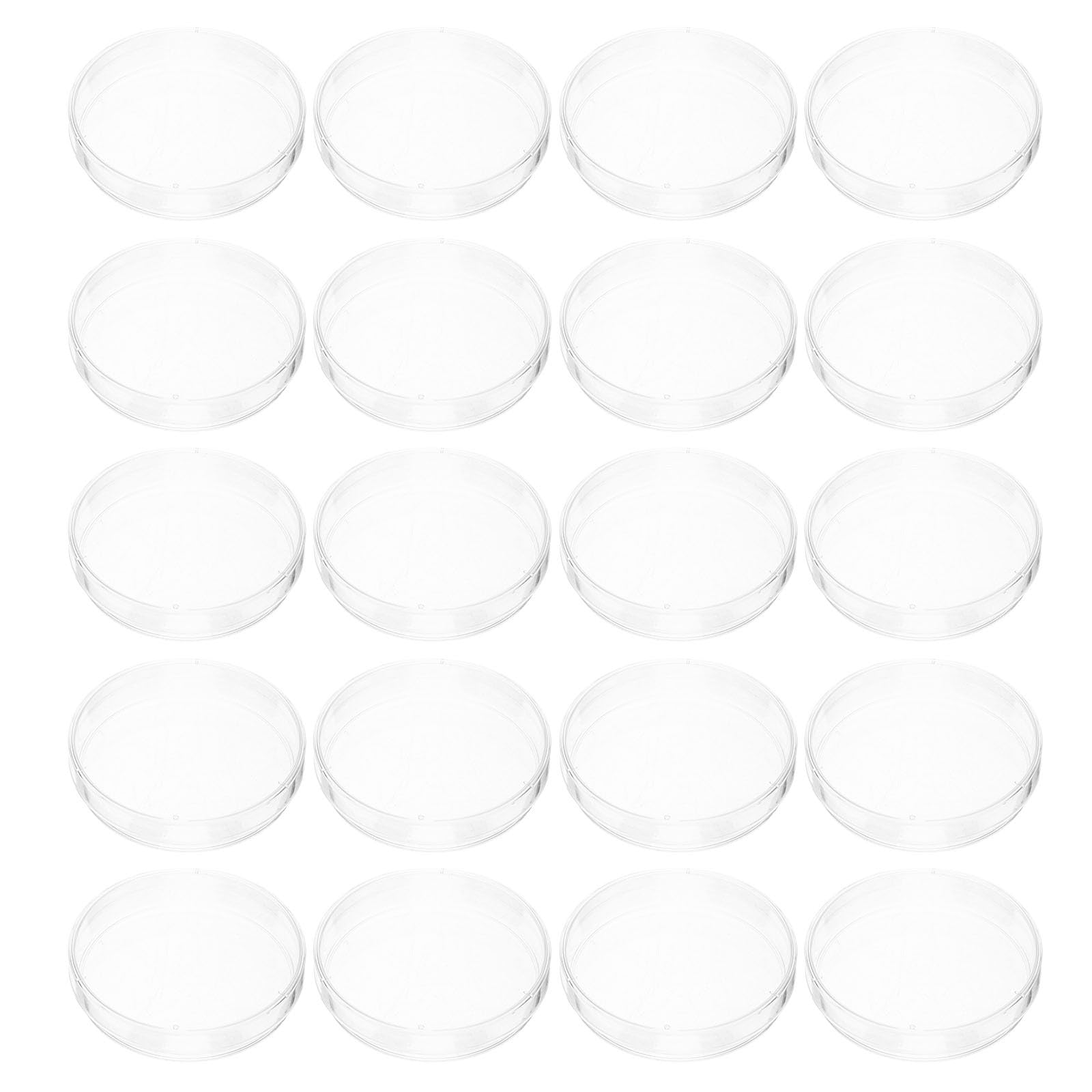 Petri Dishes Agar Plates, Plastic Petri Dish with Lid 70mm Petri Plates for Lab Experiment Biology Microbiology Studies School Teaching, 20pcs