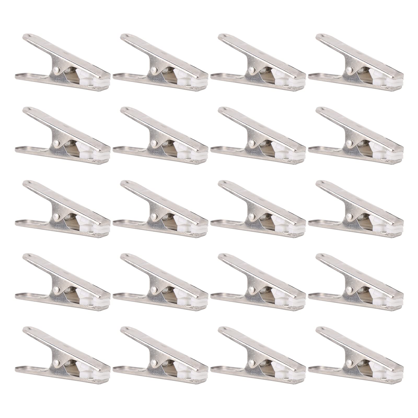 JAGTRADE Clothespin 20 Pcs Stainless Steel Clothes Pins Heavy Duty Metal Towel Clips Clamps Windproof Laundry Underwear Pegs Hanger