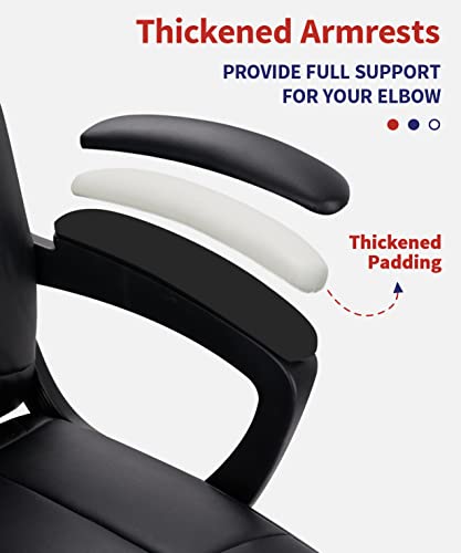 KLASIKA Home Chair Executive Office Chair Desk Ergonomic Swivel Chair with PU Leather Black 1 Pack