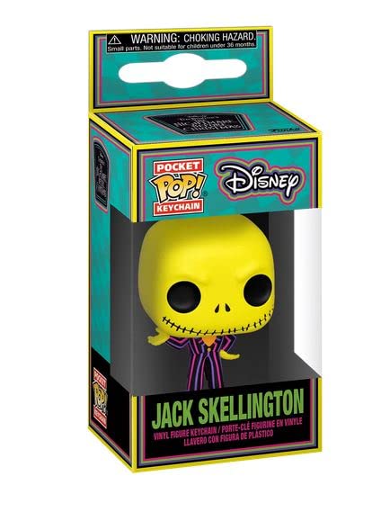 Funko Pop! Keychain: The Nightmare Before Christmas Blacklight 4pk (Jack/Oogie/Sally/Zero) - Plastic Vinyl
