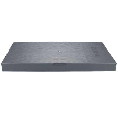 DiversiTech EL1838-3 E Lite Plastic Equipment Pad for HVAC Systems, Outdoor Equipment Mounting Base, Condenser Pad, 18" x 38" x 3", Gray