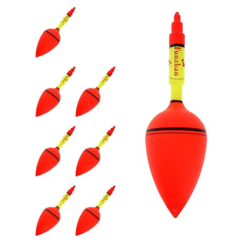 Funzhan 8pcs Fishing Bobber Slip Slide Floats Round Buoy Strike Indicators for Panfish Trout Bass Freshwater Saltwater Multipurpose Tackle Accessories