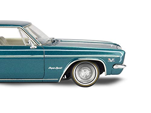 Revell 85-4497 ’66 Chevy Impala SS 396 2N1 Model Car Kit 1:25 Scale 148-Piece Skill Level 4 Plastic Model Building Kit,Blue