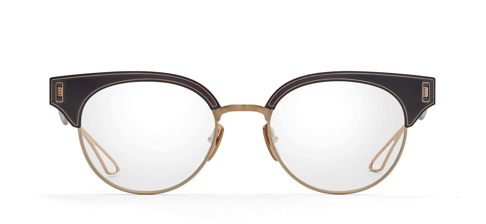 Dita DTX 109-01A Eyeglasses Black Iron/White Gold w/Demo Lens 51mm
