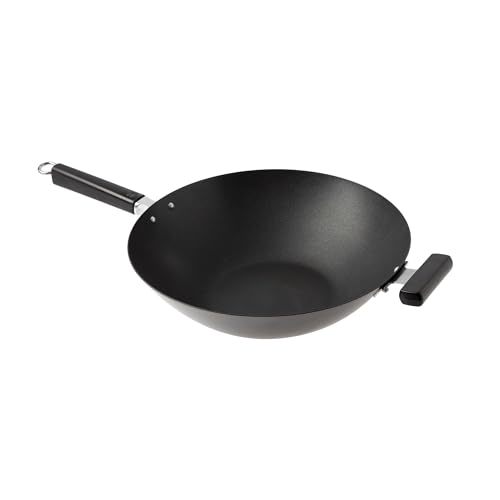 JOYCE CHEN Professional Series 14-Inch Carbon Steel Excalibur Nonstick Wok with Phenolic Handles