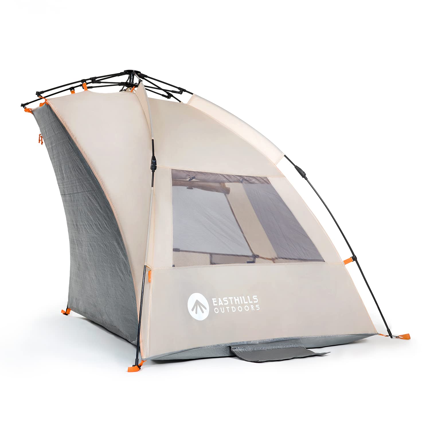 Easthills Outdoors Coastview Ultra XL 4-6 Person Family Beach Tent Quick Setup Instant Anti UV Double Silver Coated Sun Shelter with Extended Floor & Big Window Sky Blue