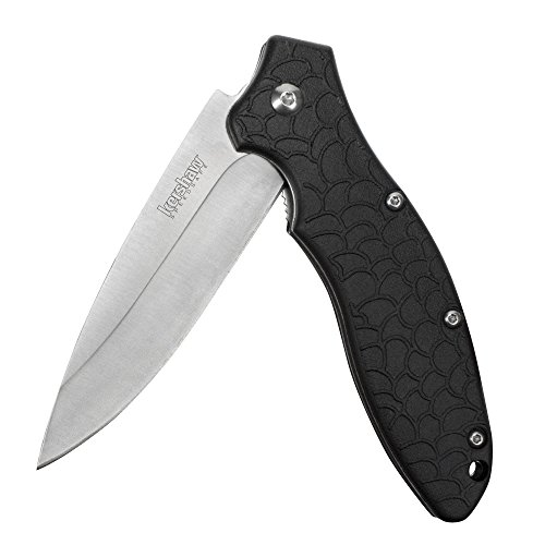 Kershaw Oso Sweet EDC Pocketknife, 3" 8Cr13MoV Steel Drop Point Blade, Assisted Folder Opening with Flipper, Liner Lock System, Black