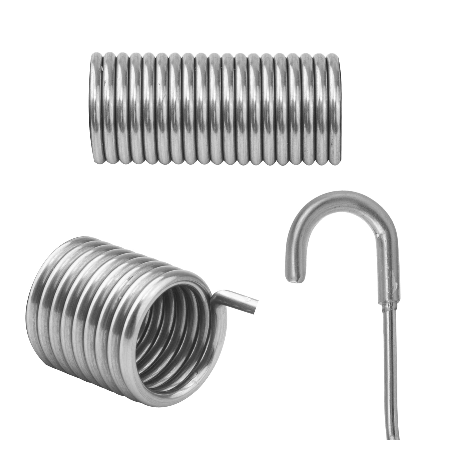 GNPADR GUPO 4-5/8 inch (2Pcs) Stainless Steel Recliner Sofa Chair Mechanism Stretch Spring Replacement -Long Neck Hook Style
