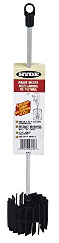 HYDE 43430 5 Gallon Drill Attachment Paint Mixer, Silver, 17-1/2" x 5/16"