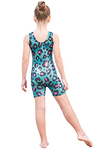 EQSJIU Girls Leotards For Gymnastics Size 5/6 Years Old 5t With Shorts Pink Leopard Blue Biketard Hot Pink Green Dance Clothes Outfits