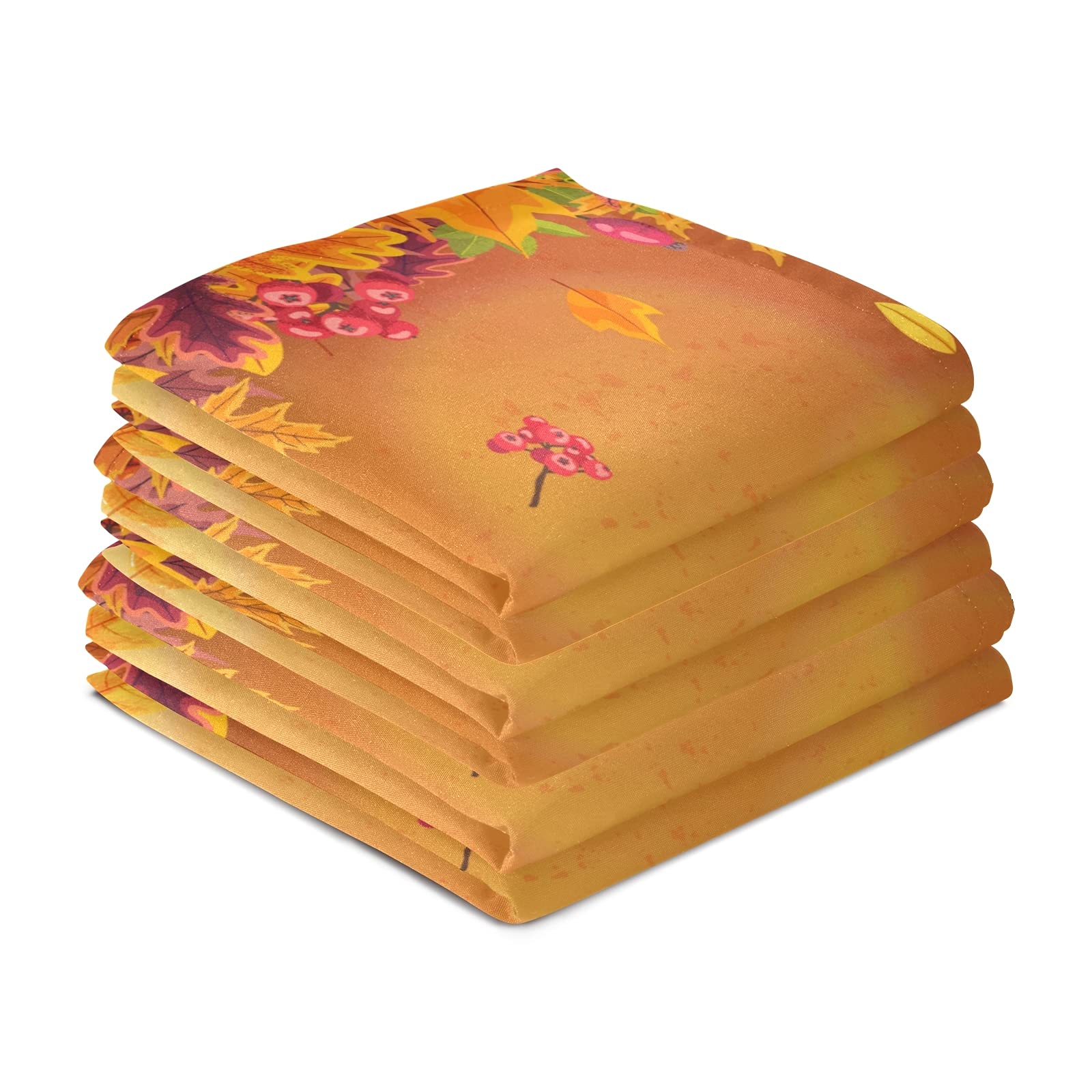 Fall Pumpkin Maple Leaves Dish Towel Cloth Happy Thanksgiving Day Harvest Autumn Kitchen Bath Hand Towel 18x28 Super Absorbent Lint Free Cleaning Cloths Tea Bar Soft Towel Kitchen Accessories Set of 1