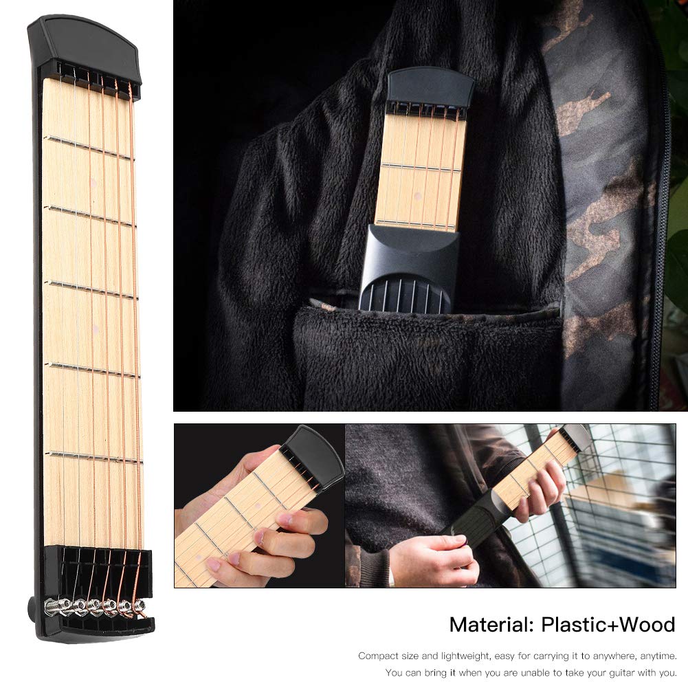 Diydeg Lightweight Convenient Portable Guitar, 6 Fret Guitar, for Professional Guitarist for Guitar Beginners