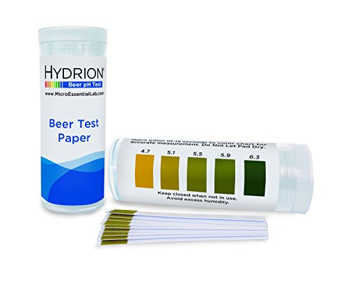 Hydrion Short Range Beer pH Test Paper Refills, 4.7-6.3 pH Range