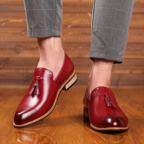 Fashion Style Men's Breathable Tassel Comfortable Business Slip On Work Leisure Solid Color Formal Casual Shoes Men