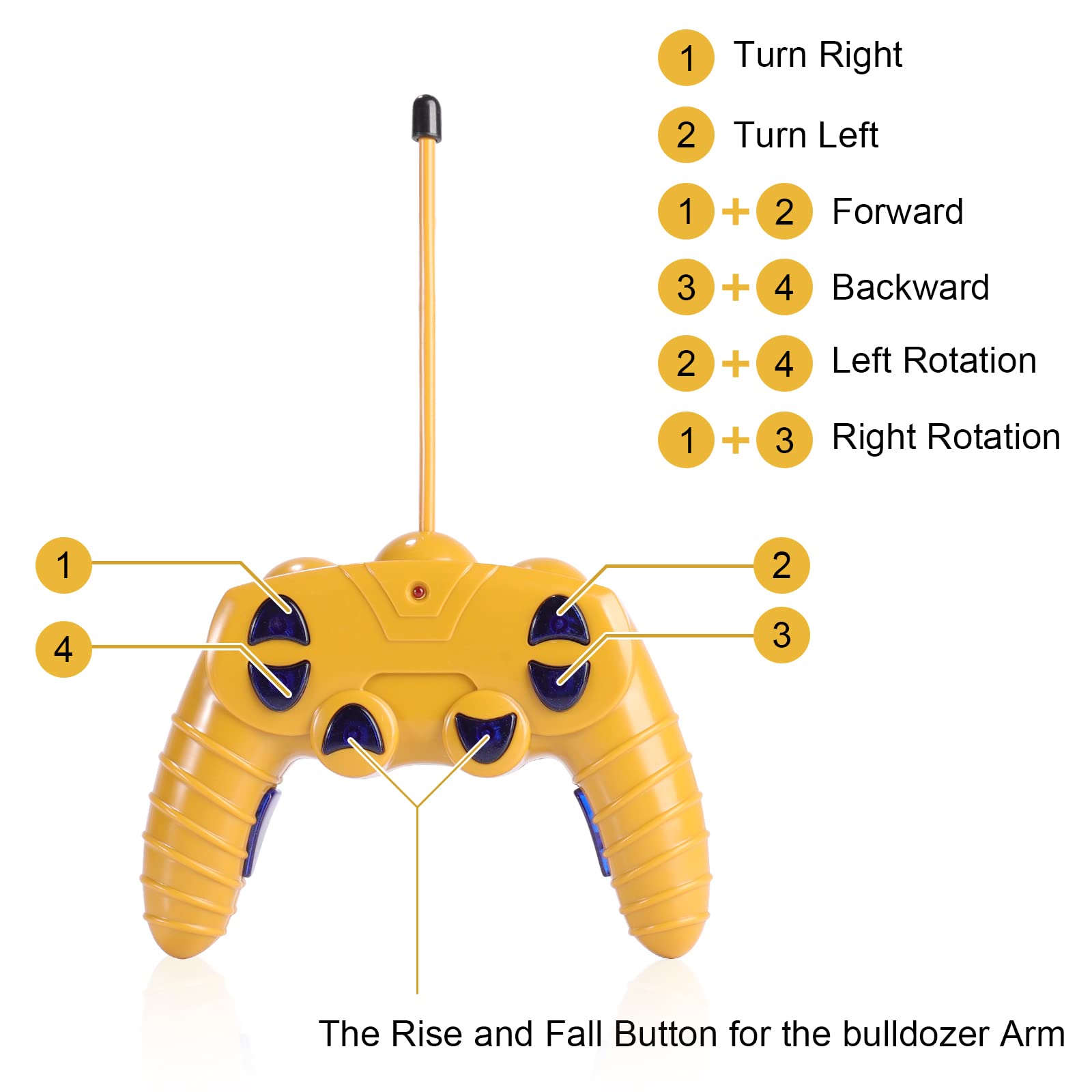 ele ELEOPTION Remote Control Toys for Boys Girls Led Light with 2 Rechargeable Batteries Toy Gifts