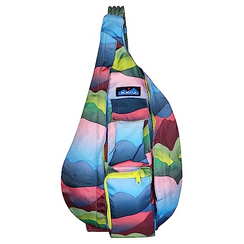 KAVU Original Rope Sling Bag with Adjustable Rope Shoulder Strap - Mountain Fade