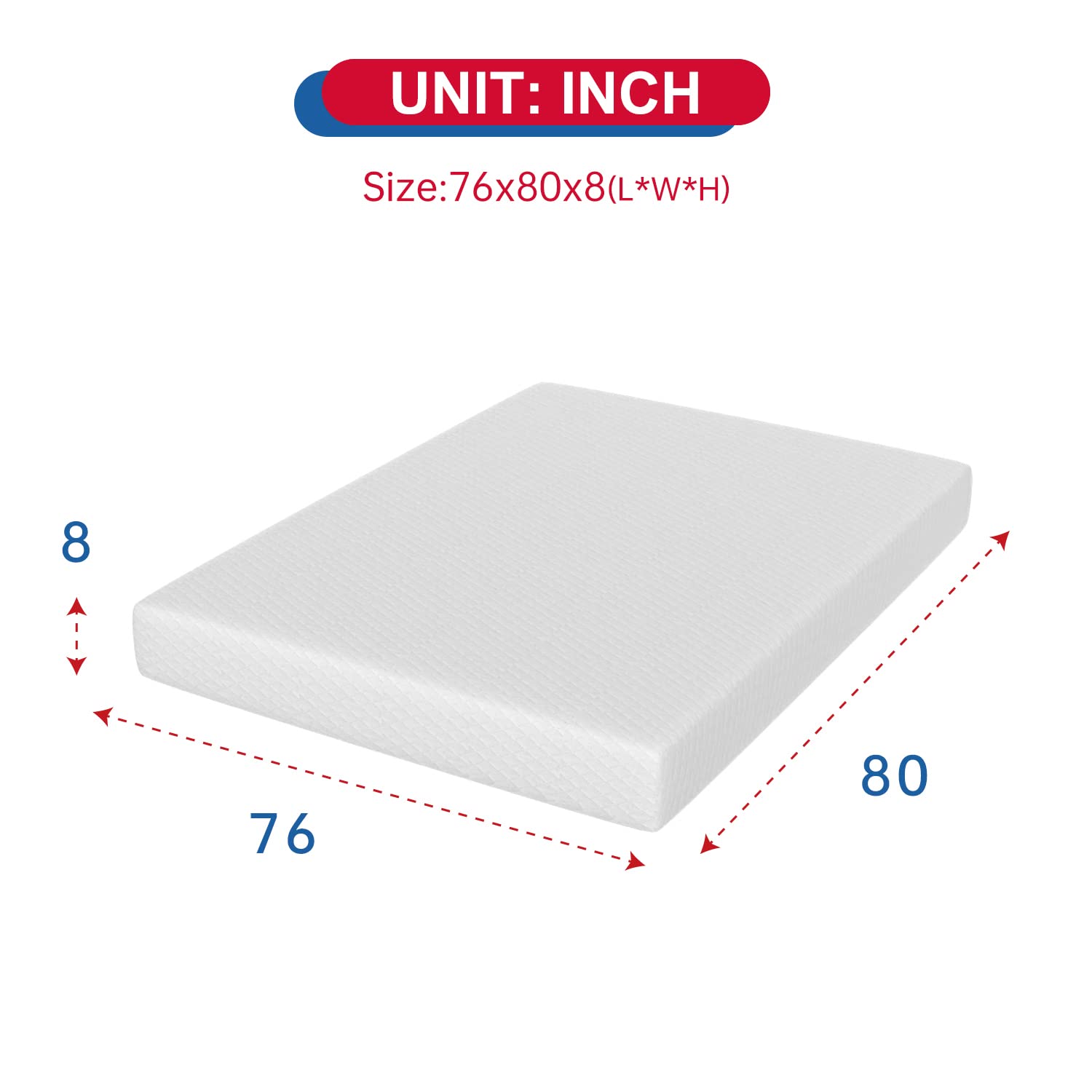 FDW 8 Inch King Mattress Gel Memory Foam Mattress for Cool Sleep & Pressure Relief, Medium Firm Mattresses CertiPUR-US Certified/Bed-in-a-Box/Pressure Relieving (8 inch, King)