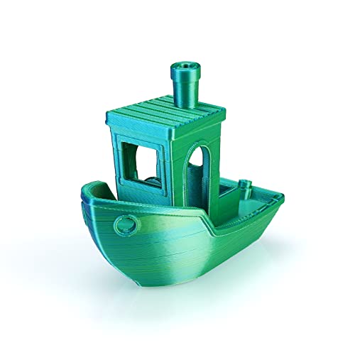 Tumbler PLA 3D Printer Filament, 1.75mm Dimensional Accuracy +/- 0.03mm 2.2lbs, Silk Magic Color Blue Green