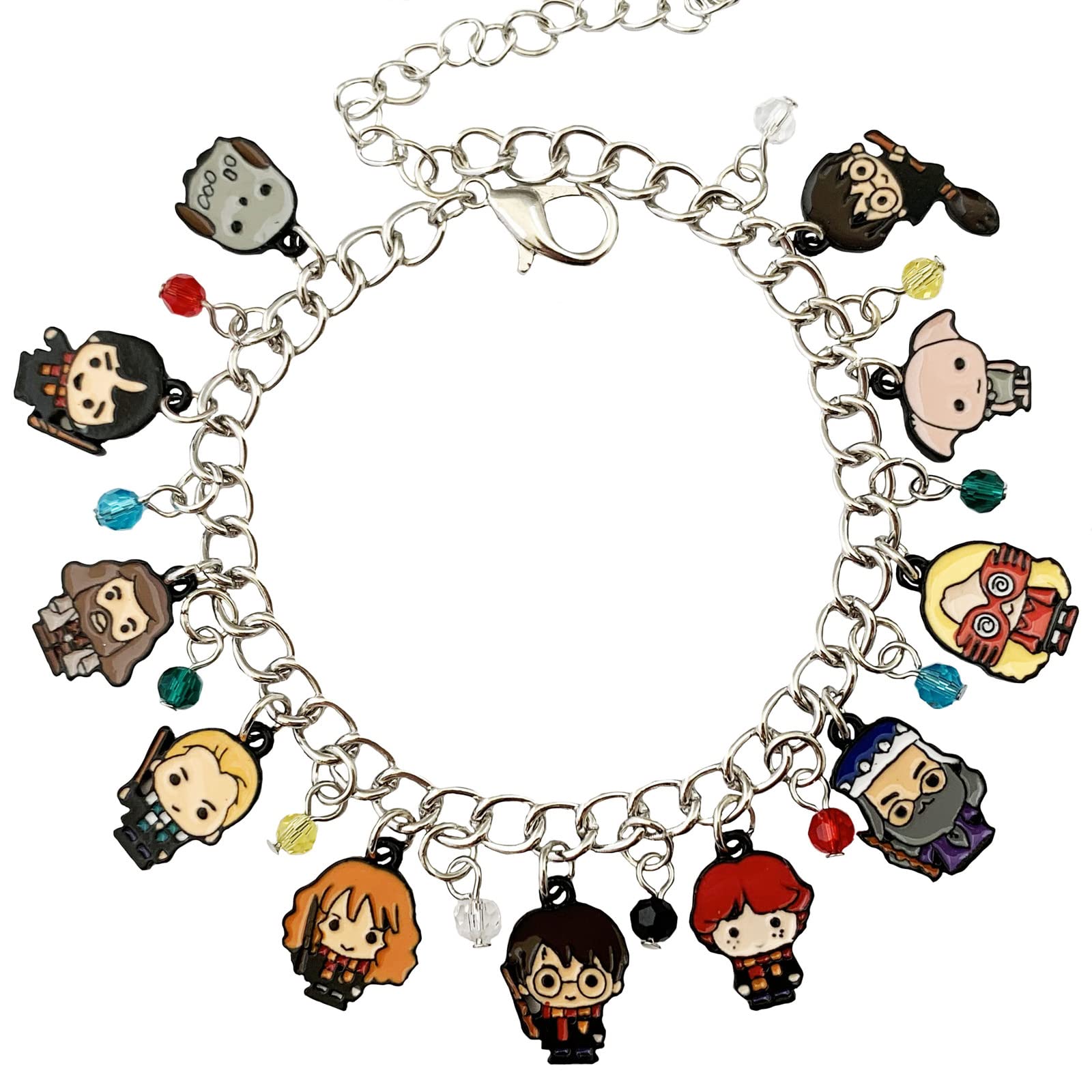 EyiryriE Wizard world Chibis Charm Bracelet Gifts for Girl Woman
