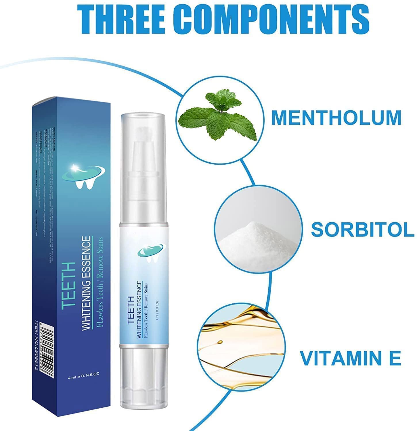 Herbaluxy Teeth Whitening, Teeth Whitening Pen, Purely White Deluxe Teeth Whitening Kit, Best Teeth Whitening Products, Intensive Stain Removal Teeth Reduce Yellowing (3pcs)