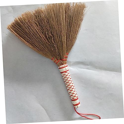 Healeved 2 Pcs Hand-Knitted Small Broom Small Cage Broom Hamster Broom Hamster Mini Broom Pet Cage Cleaning Household Brooms Cage Cleaning Tool Sweep Cleaning Brush Floor Sweeper Miscanthus