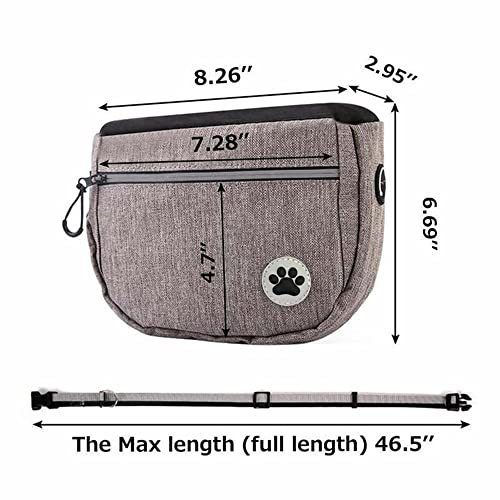 HomeSoGood Dog Treat Pouch, Pet Training Bag,Portable Pet Snack Bag,Walking Multi-Purpose Dog Pouch Bag with Adjustable Waistband