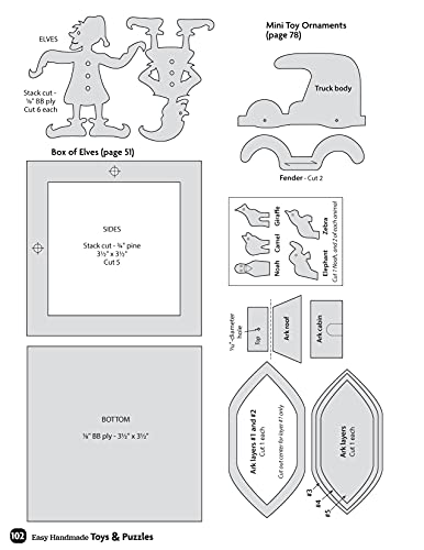 Easy Handmade Toys & Puzzles: 35 Wood Projects & Patterns (Fox Chapel Publishing) Compilation from Scroll Saw Woodworking & Crafts Magazine for Beginner to Intermediate Scrollers; Full-Size Patterns