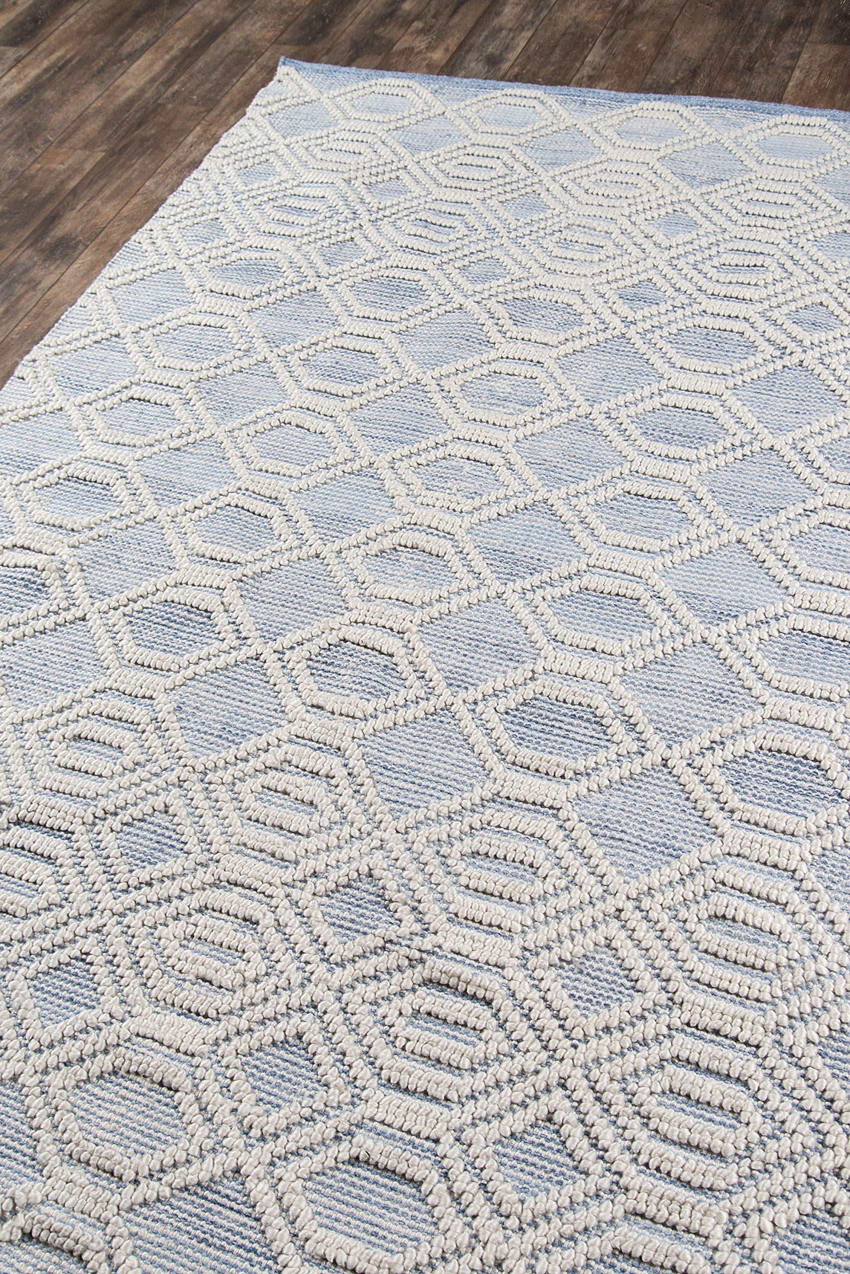 Momeni Hermosa Geometric Hand Woven Light Blue Area Rug 7'9"" X 9'9""" (HRM-1)