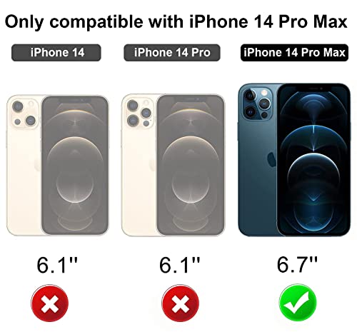 IKWZ Magnetic Clear Case for iPhone 14 Pro Max Case Compatible with MagSafe Camera Protector Gold Electroplate Edge Shockproof Soft Case for iPhone 14 Pro Max Case (6.7 Inch) (Blue)