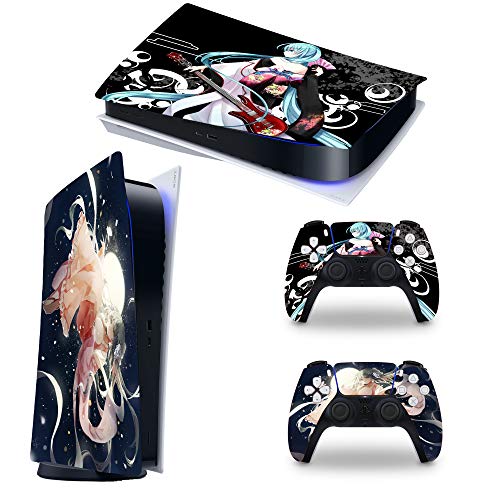 Cute Singer PS5 Standard Edition Whole Body Vinyl Skin Sticker Decal Cover for PlayStation 5 System Console and Controllers
