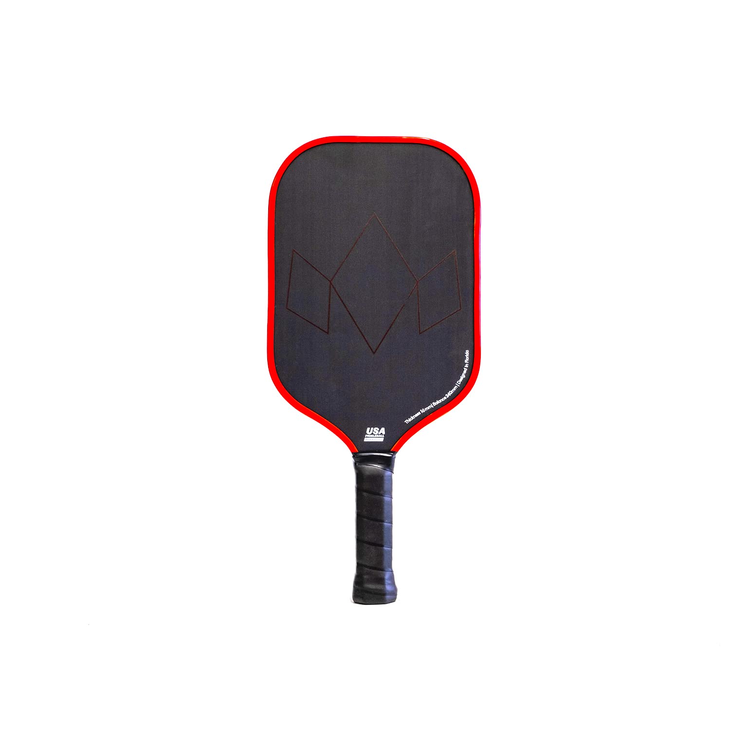 Diadem Warrior Edge Classic Pickleball Paddle, Carbon Fiber(Graphite) Etched Face for Max Spin, 16mm Core, Midweight 8oz. - Teal